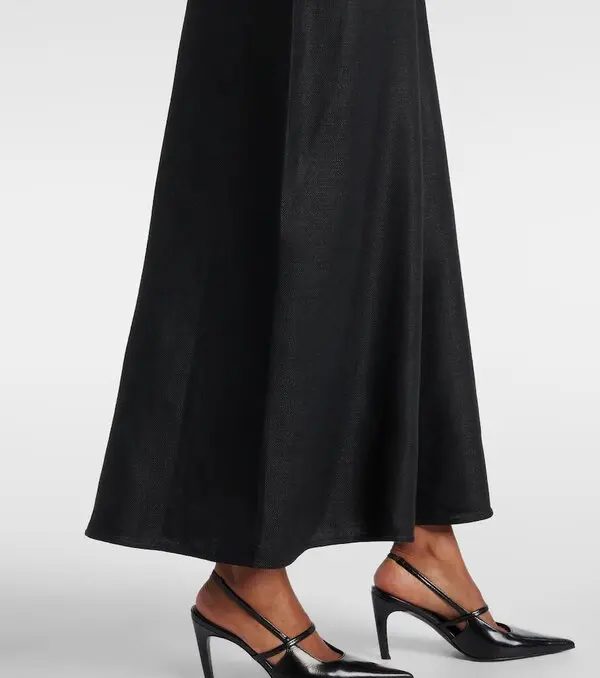 TOTEME Gathered Maxi Dress - Black