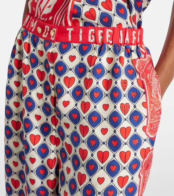 Camilla Printed Silk Palazzo Pants
