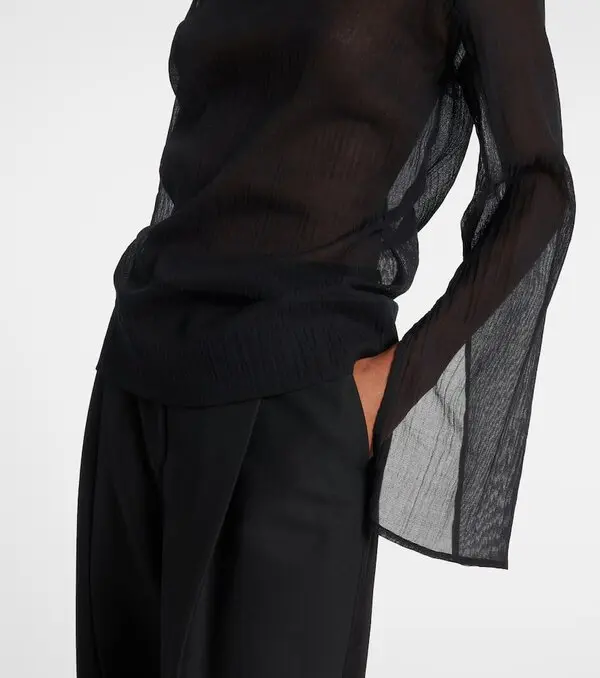 TOTEME Cotton And Silk Turtleneck Top