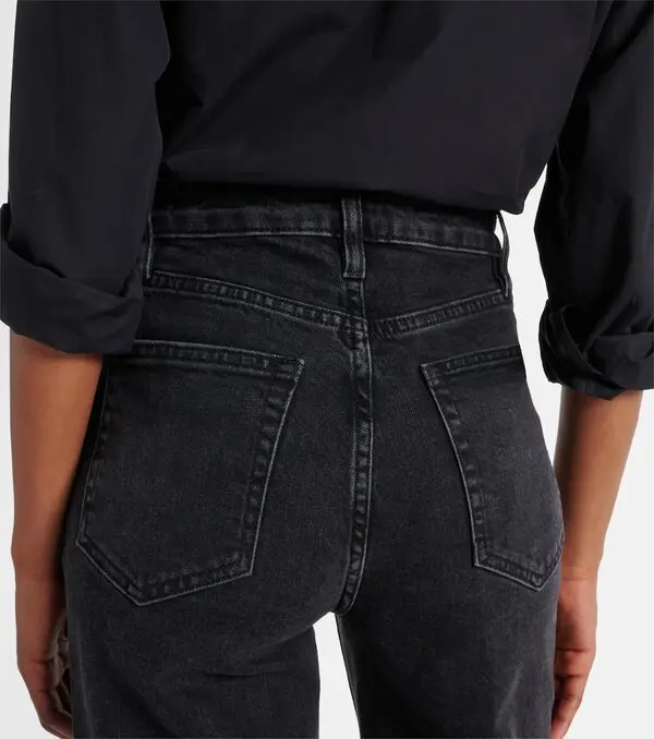 FRAME The Wide Wide-leg Jeans - Black