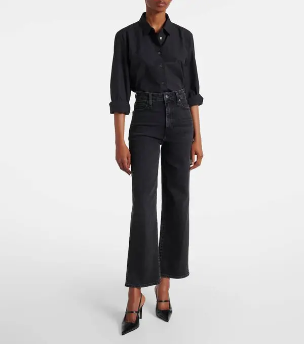 FRAME The Wide Wide-leg Jeans - Black
