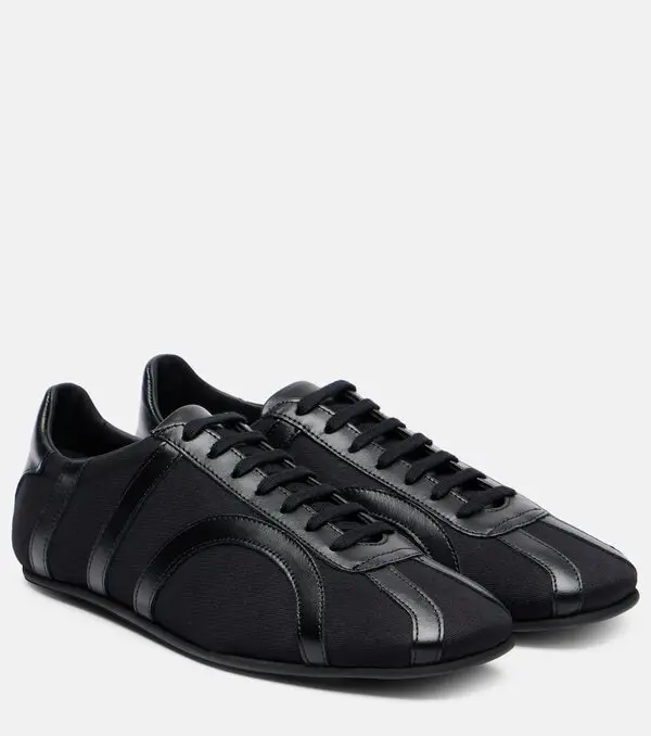 TOTEME Leather-trimmed Sneakers - Black
