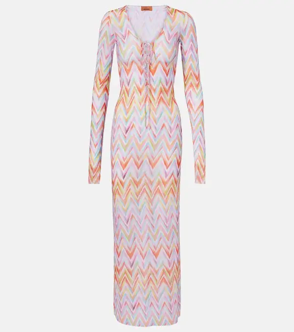 Missoni Chevron Tulle Beach Dress - Multicoloured