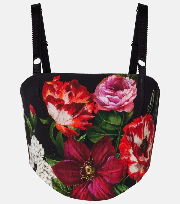 Dolce & Gabbana Floral Bustier Top - Multicoloured