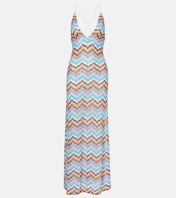 Missoni Zigzag Lamé Maxi Dress - Multicoloured