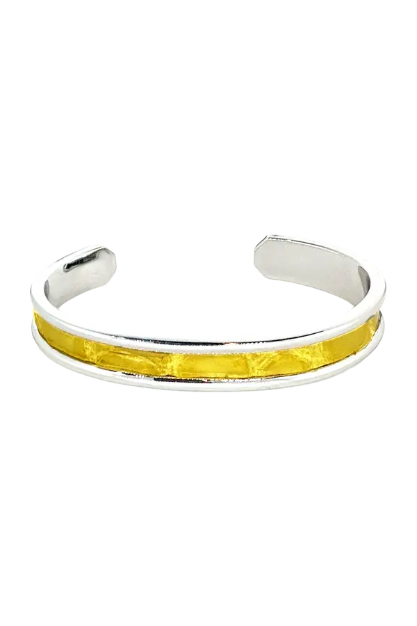 NORTON AND HODGES Remy Stackable Alligator Bracelet - Silver