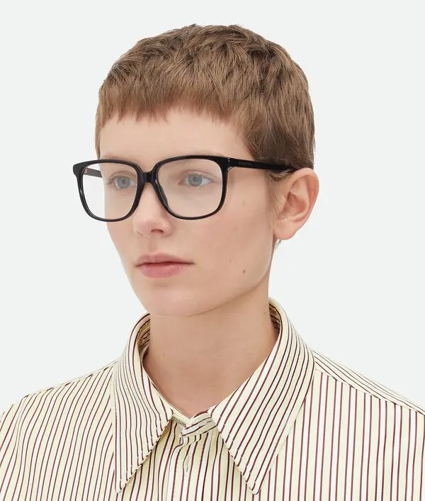 Bottega Veneta Classic Square Frame Eyeglasses