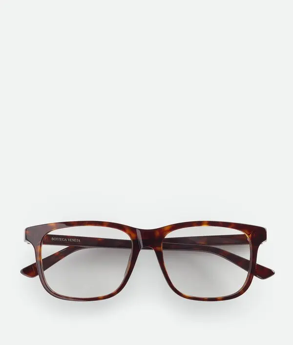 BOTTEGA  VENETA Square Eyeglasses - Havana/transparent