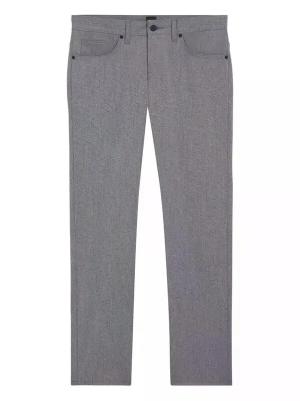 BOSS Mélange-effect Slim-fit Trousers - Grey