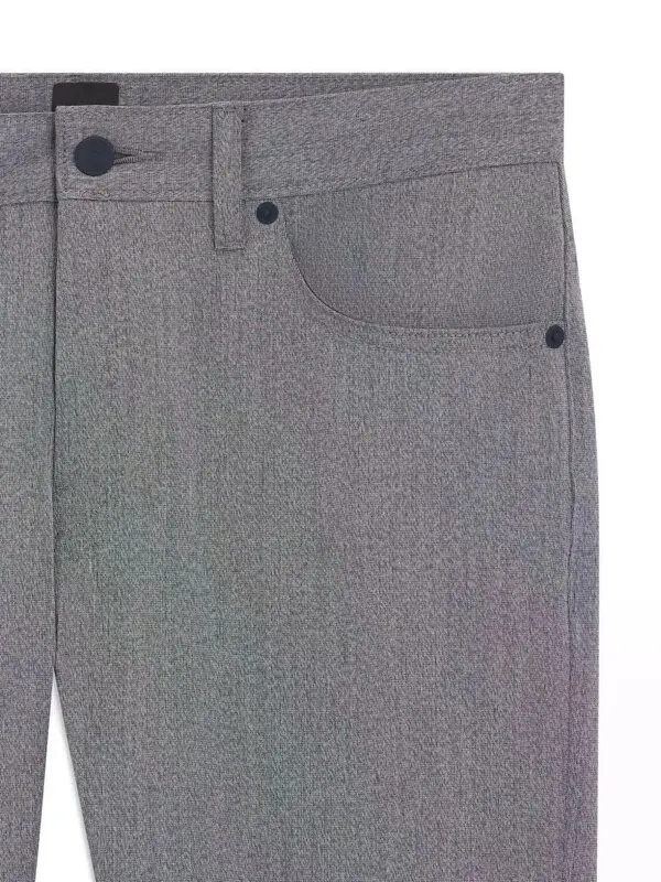 BOSS Mélange-effect Slim-fit Trousers - Grey