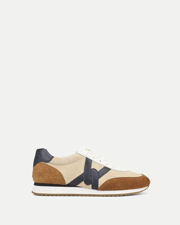 Veronica Beard Penrose Sneaker - Sand/hazelnut/navy