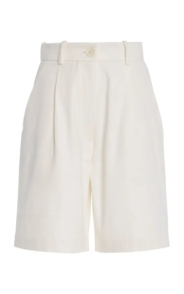 S.S.DALEY Clement Pleated Wool Shorts