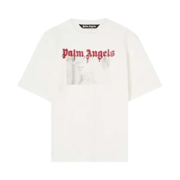 Palm Angels Portrait Pencil Classic Tee - White