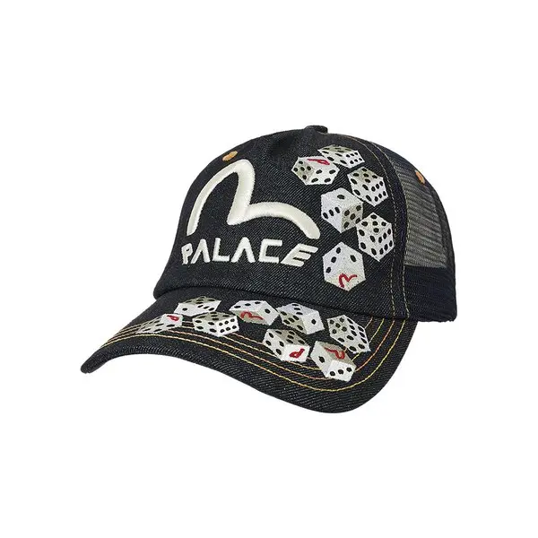 PALACE X Evisu Dice Trucker Cap - Blue
