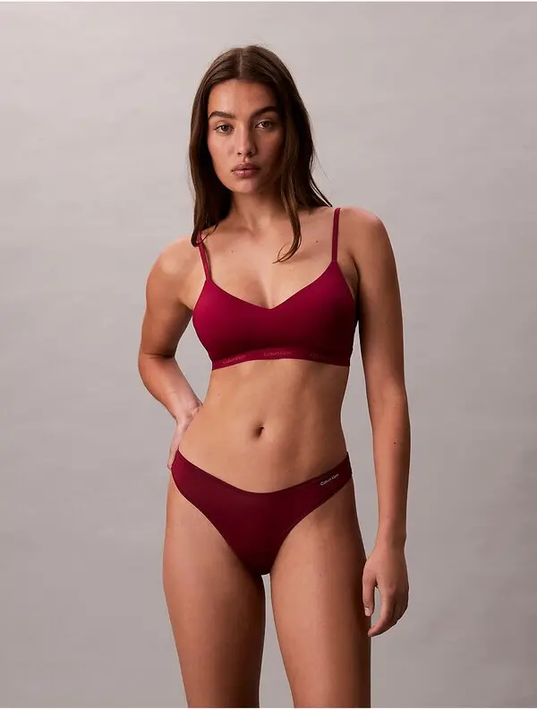 Calvin Klein Ideal Micro Thong - Beet Red