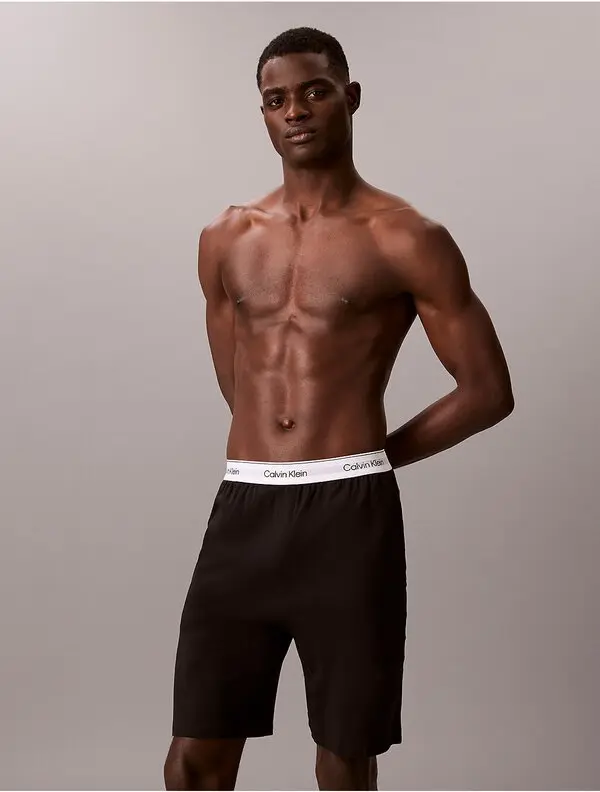 Calvin Klein Icon Cotton Stretch Sleep Shorts - Black