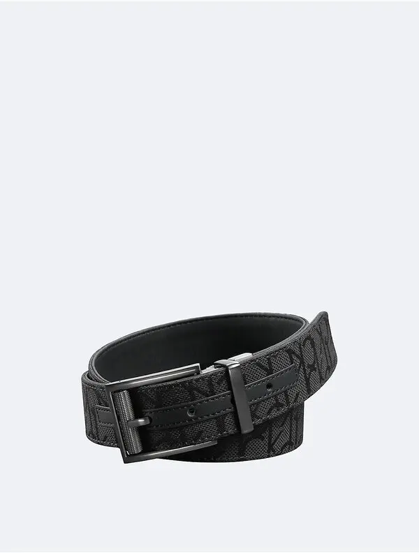 Calvin Klein Caleb Logo Reversible Belt - Black