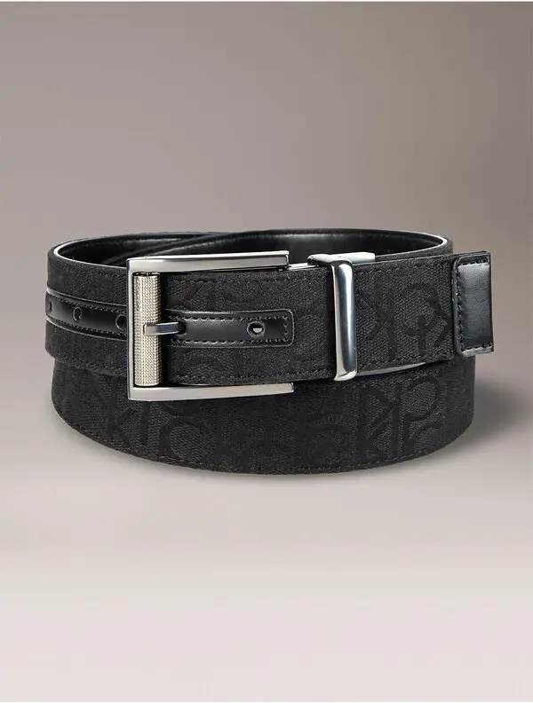 Calvin Klein Caleb Logo Reversible Belt - Black