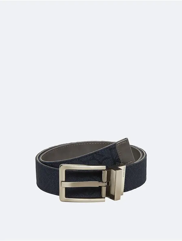 Calvin Klein Caleb Logo Reversible Belt - Navy