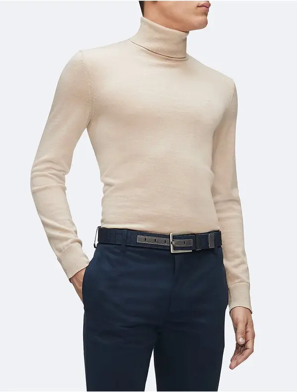 Calvin Klein Jacquard Reversible Belt - Navy