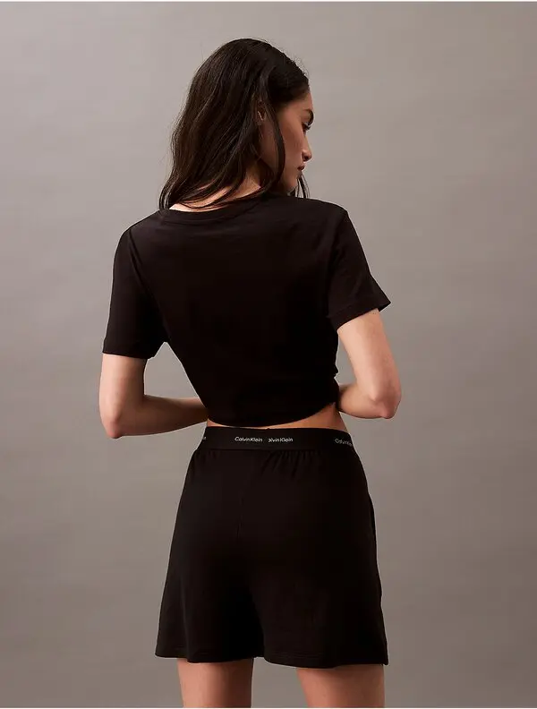 Calvin Klein Cotton Terry Lounge Shorts - Black
