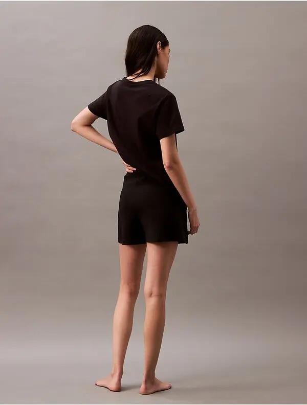 Calvin Klein Cotton Terry Lounge Shorts - Black