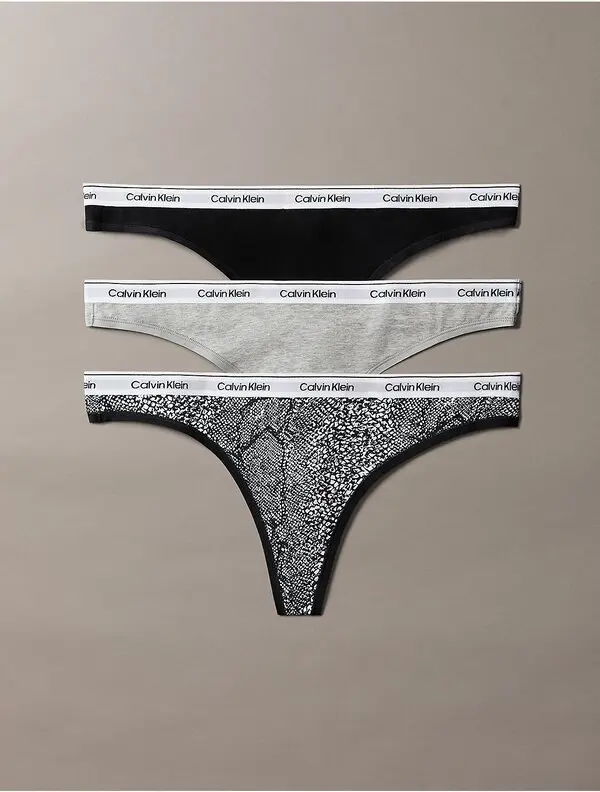 Calvin Klein Icon Logo 3-pack Low Rise Thong - Multi
