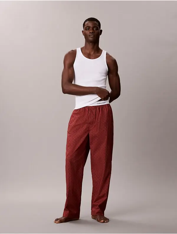 Calvin Klein Cotton Poplin Sleep Pants - Spiced Apple