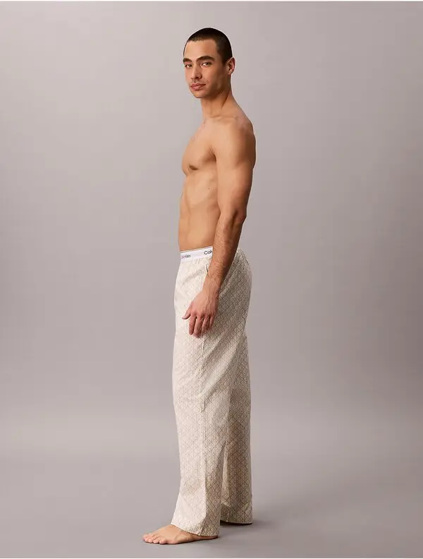 Calvin Klein Cotton Poplin Sleep Pants - Tofu