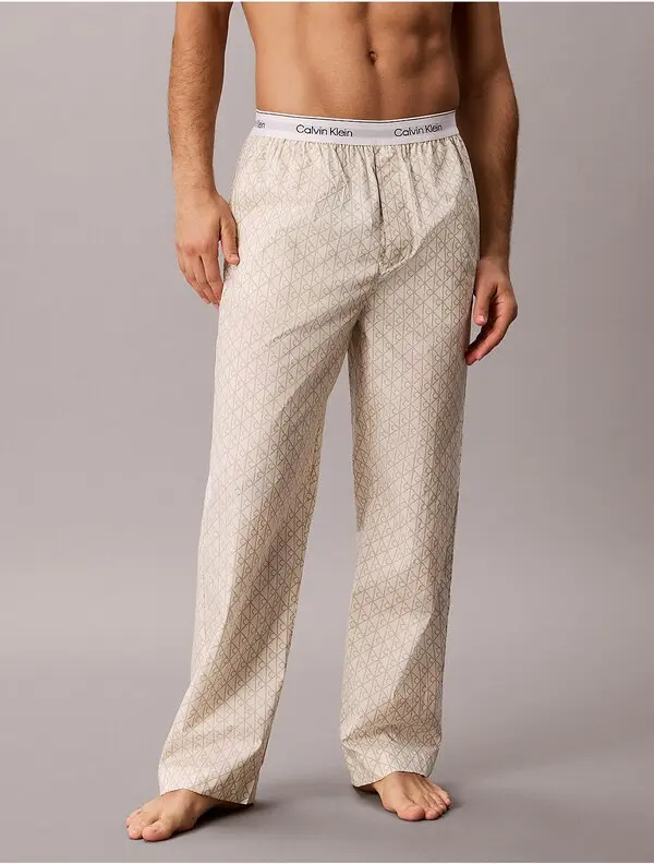Calvin Klein Cotton Poplin Sleep Pants - Tofu