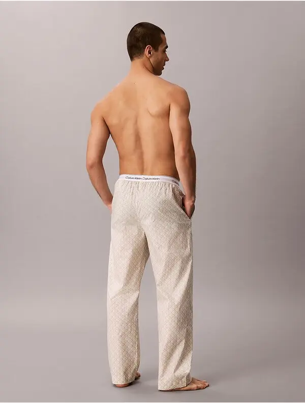 Calvin Klein Cotton Poplin Sleep Pants - Tofu