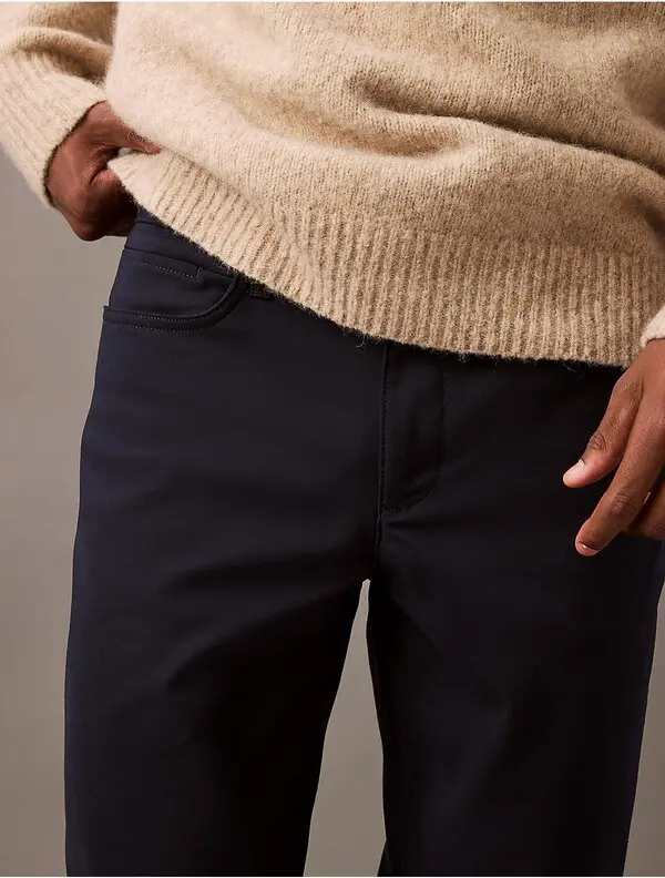 Calvin Klein Slim Fit 5-pocket Pants - Sky Captain