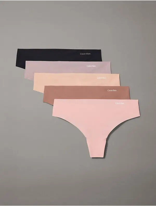 Calvin Klein Invisibles 5-pack Thong - Subdued Multi