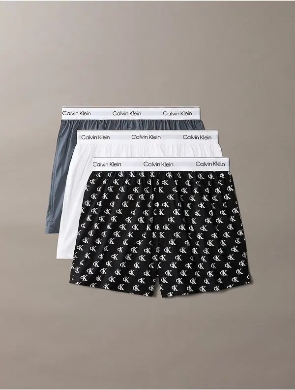 Calvin Klein Icon Cotton Stretch 3-pack Slim Boxer - Turbulence Multi