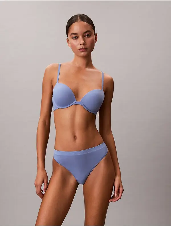 Calvin Klein Perfectly Fit Push Up Plunge Bra - Blue Tulip