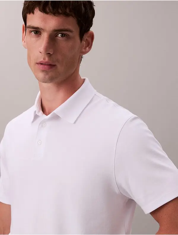 Calvin Klein Supima Cotton Classic Polo Shirt - Bright White