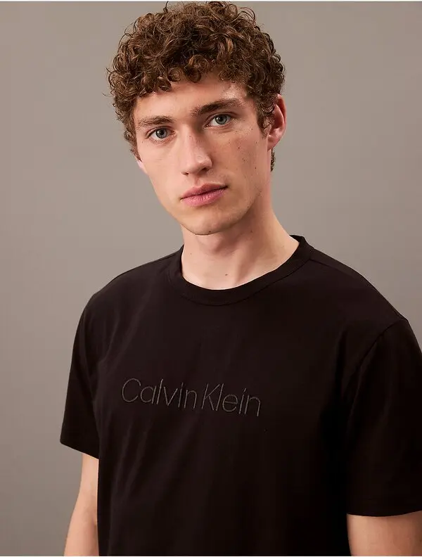 Calvin Klein Logo Sleep T-shirt - Black