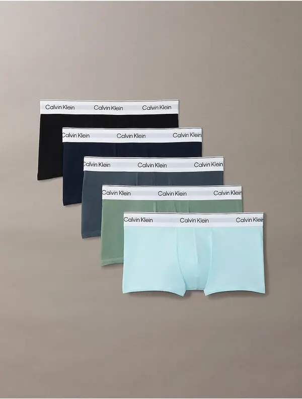 Calvin Klein Icon Cotton Stretch 5-pack Low Rise Trunk - Niagara Mist Multi