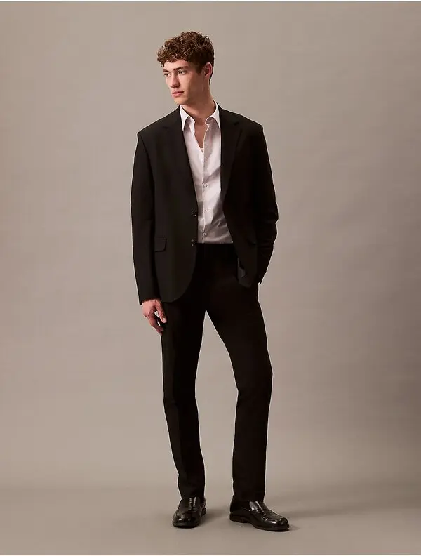 Calvin Klein Refined Stretch Blazer - Black