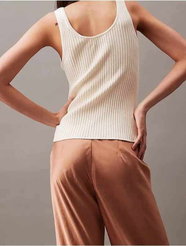 Calvin Klein Crushed Satin Wide Leg Pants