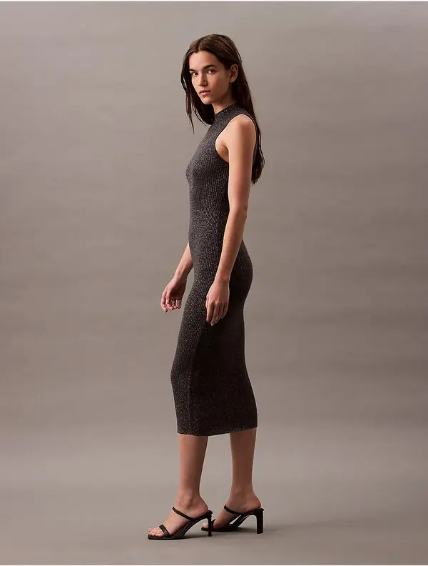 Calvin Klein Lurex Midi Dress