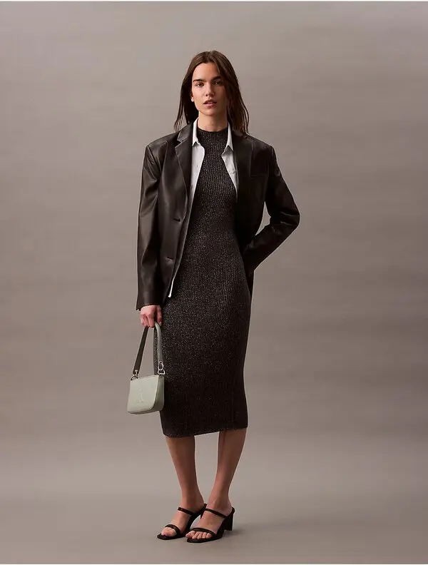 Calvin Klein Lurex Midi Dress