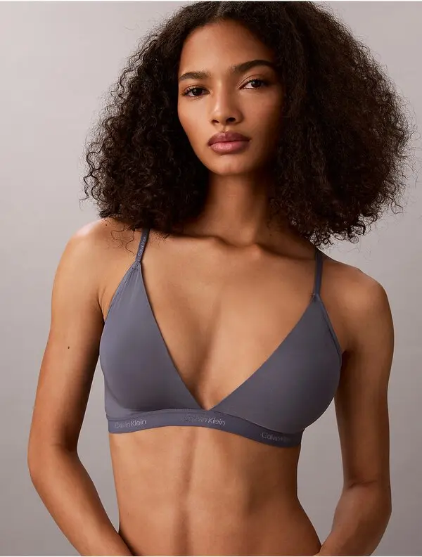Calvin Klein Form To Body Lightly Lined Triangle Bralette - Grisaille