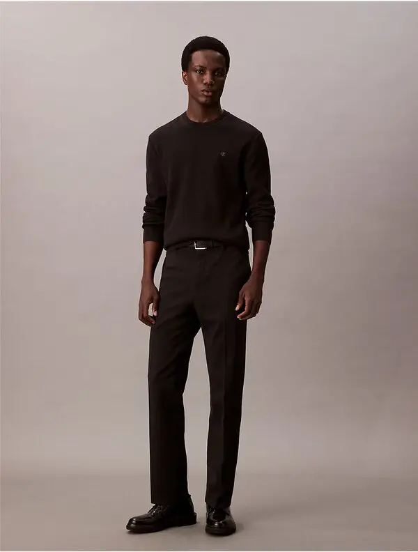 Calvin Klein Relaxed Textured Sweater - Black