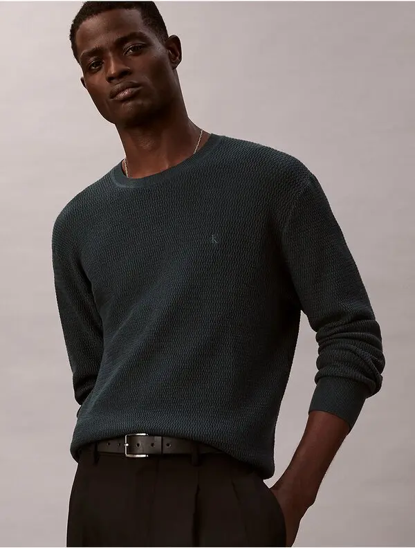 Calvin Klein Relaxed Textured Sweater - Magical Forest