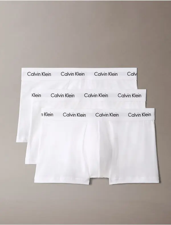 Calvin Klein Cotton Stretch 3-pack Low Rise Trunk - White