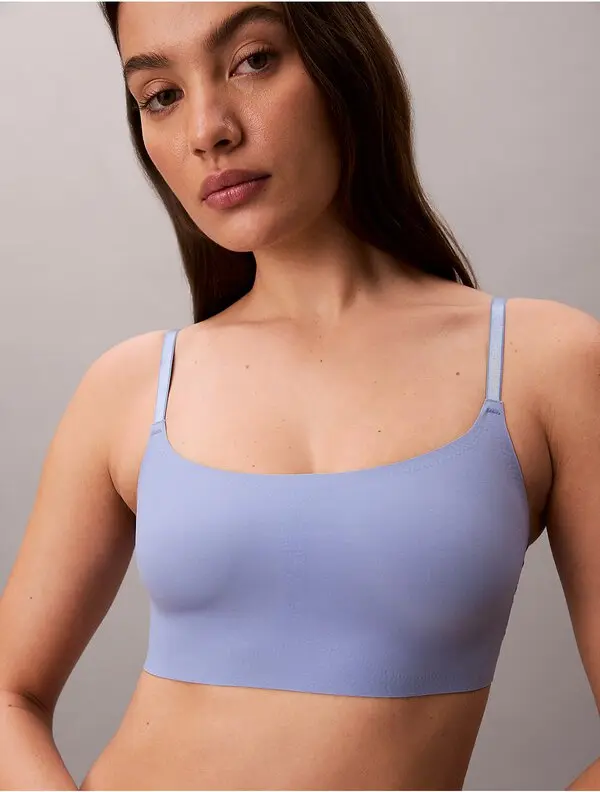 Calvin Klein Invisibles Wirefree Lightly Lined Bralette - Blue Tulip