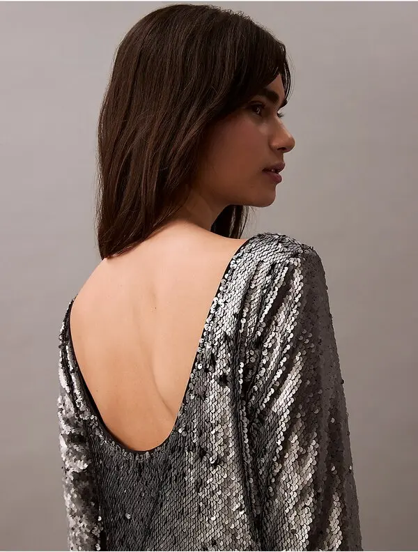 Calvin Klein Sequin Embellished Midi Dress