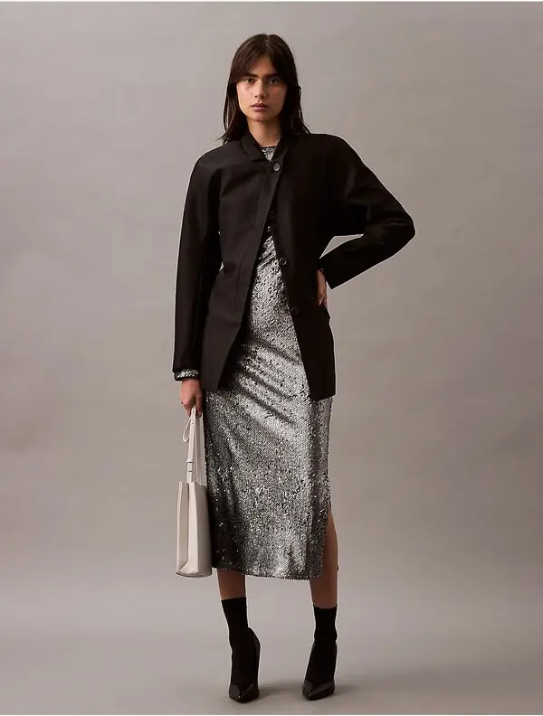 Calvin Klein Sequin Embellished Midi Dress