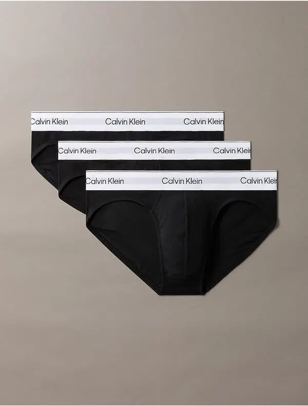 Calvin Klein Icon Cotton Stretch 3-pack Low Rise Slip Brief - Black